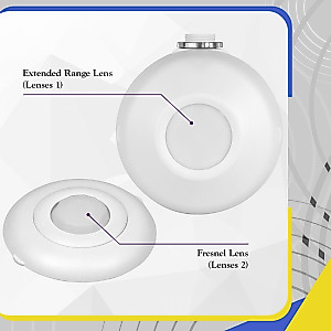 ENERLITES High Bay 360 Degree Passive Infrared (PIR) Ceiling Occupancy Motion Sensor, 1200-2800 sq. ft. Coverage, 120-277VAC, Commercial/Industrial Grade, MPC-50H, 8 Pack