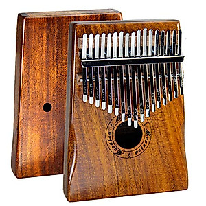 Moozica 17 Keys Kalimba Marimba, Solid Koa Wood Professional Thumb Piano Musical Instrument (Koa-K17K)