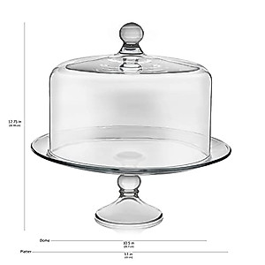 Libbey Selene Glass Cake Stand with Dome