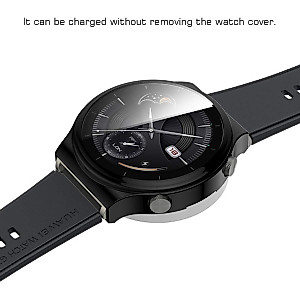 Screen Protector Case Compatible with Huawei Watch GT 2 Pro 2020, TenCloud Covers Scratched Resistant Full Protective Cover for Watch GT 2 Pro (Black+Clear)