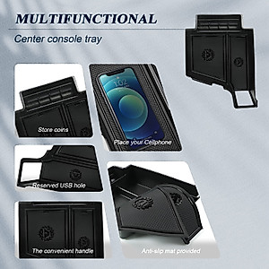 BIBIBO 2023 2024 XC60 XC90 S90 V90 Center Console Organizer for 2018-2023 2024 Volvo XC60 V60 S60 S90 V90 XC90 Insert Armrest Storage Box Tray,2022 XC60 Accessories Glove Pallet Organizer (Black-Trim)