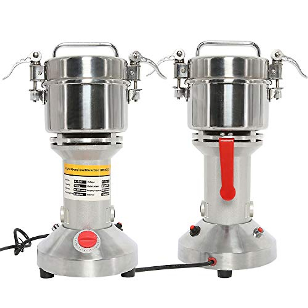 HYDDNice 500g Grain Mill Grinder 2500W 50-300 Mesh 36000RPM High Speed Electric Stainless Steel Grinder Spice Herb Cereals Corn Flour Powder Machine Commercial Grade