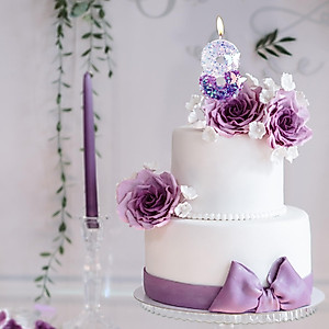 Birthday Candles Number 30 Candle, Butterfly 30th Birthday Decorations for Women/Girl, Purple Happy Birthday Candle for Cake, Handmade Sequin Numeral Candle Wedding Cake Topper Anniversary Party Decor