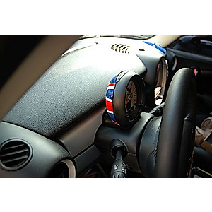 Dash Tachometer Speedometer Cover Cap Trim for Mini Cooper S ONE JCW R60 Countryman R61 Paceman (Union Jack Red)