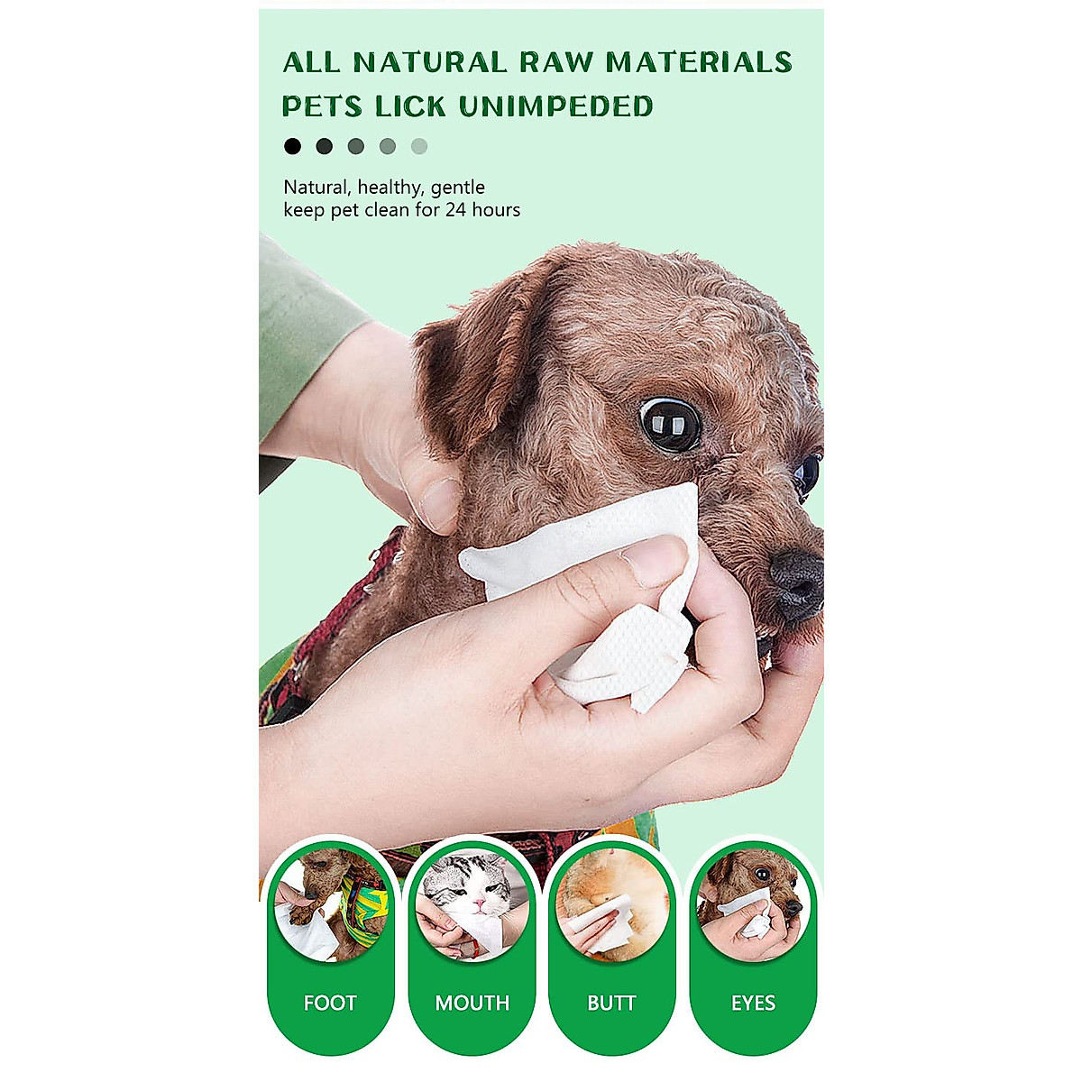 My Turf Unscented Dog Wipes – 25 pcs Pet Wipes for Paw Face Ears and Butt – Cat & Dog Wipes Cleaning – Kitten and Puppy Grooming Bath Wipes 6x8 Inch