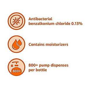 Amazon Basics Antibacterial Liquid Hand Soap Refill, Light Moisturizing, Triclosan-Free, 56 Fluid Ounces, 1-Pack (Previously Solimo)