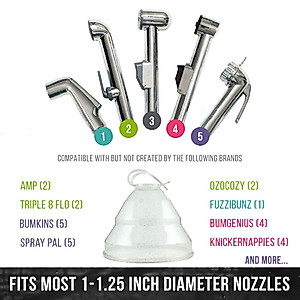 Diaper Dawgs Cloth Diaper Sprayer Splatter Shield with Gusset Stretcher + Laundry Mitts | Perfect for Rinsing Cloth Diapers and More! | Small, Ergonomic Design Prevents Splattering