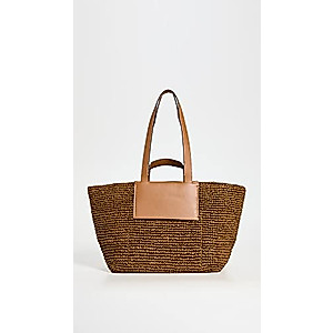 Proenza Schouler White Label Women's Large Morris Rafia Tote, Honey, One Size