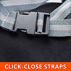 Water-Resistant 23 Inch Park Style Grill Cover Rectangular Table Top BBQ Grill Cover - Heavy Duty 600D Oxford Fabric