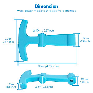 Replacement Lid Latches, 2 Pack, Compatible with Yeti, RTIC Hard Coolers & Other Related Coolers, More Durable Rubber & Improved Design, Blue