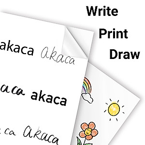 akaca Sticker Paper, 8.5x11, Printable Vinyl Self Adhesive Paper 30 Sheets, Matte White Waterproof Tear Resistant for Laser & Inkjet Printer, 216 x 279 mm