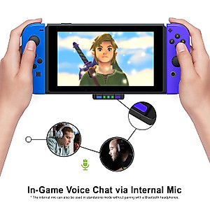 HomeSpot Bluetooth 5.0 Audio Transmitter Adapter with USB C APTX Low Latency for Nintendo Switch Compatible with AirPods PS5 Bose Sony BT Headphones The Legend of Zelda Theme Azure Blue & Ultra Violet