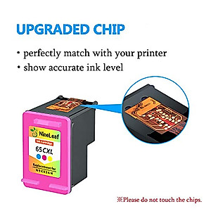 NineLeaf Remanufactured Ink Cartridge Compatible for HP 65XL 65 XL N9K04AN DeskJet 3755 3720 3722 3723 3730 3732 3752 3758 All-in-one Printer (1 Black 1 Tri-Color,2 Pack)