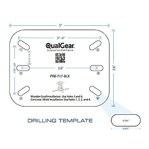 QualGear PRB-717-Blk Ceiling Mount Projector Accessory,Black Mount
