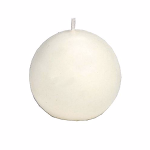 Biedermann & Sons Round-Shaped 2-3/8-Inch Diameter Ball Candles, Set of 4, Cream