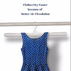 Bendable Flexible Foam Hangers Anti-Skid Foam Clothes Hanger Holder Rack - 5pk | Clothes Won't Fall Off | Clothes Dry Faster