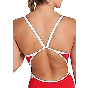 Arena Women's Standard Icons Super Fly Back Solid, Red-White, 38