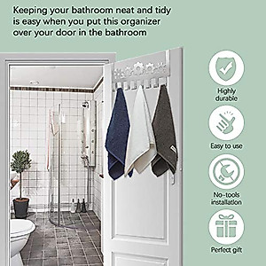 Sporgard Over The Door Hook Hanger, Heavy-Duty Organizer for Coat, Towel, Bag, Robe, Cap– Stainless Steel 8 Hooks Rack,Nice Gift for Christmas and New Year