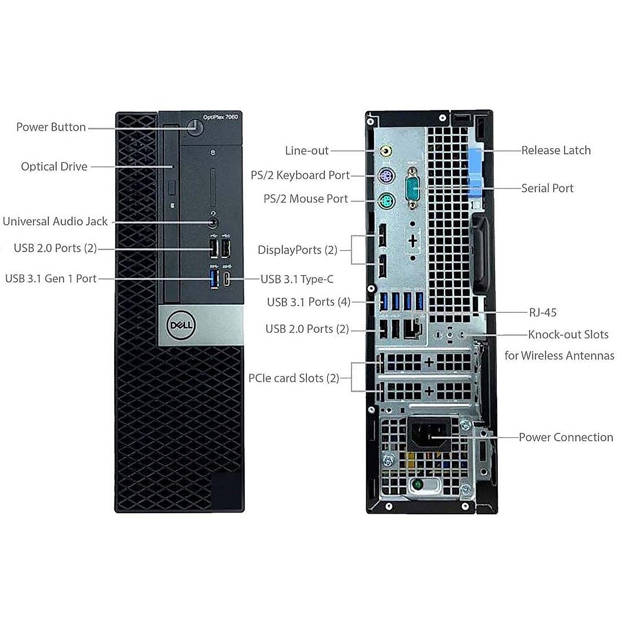 DELL Optiplex 7060 SFF Desktop Computer PC | Intel 8th Gen i5-8500 (6 Core) | 16GB DDR4 Ram 512GB NVMe M.2 SSD | Built-in WiFi & Bluetooth | Windows 11 Pro | Wireless Keyboard & Mouse (Renewed)