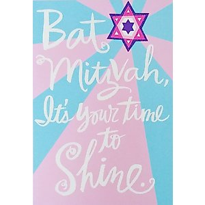 Greeting Card Bat Mitzvah It's Your Time To Shine - Jewish Milestone Birthday For Her