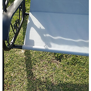 J&C Patio Swing Seat Cover Replacement 600D Heavy Duty Swing Cushion Cover Outdoor Swing Seat Support Waterproof UV Resistant for 2 Seater 3 Seater Durable Swing Covers for Frame (58x20x20inch)