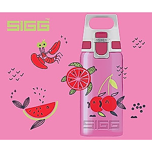 SIGG - Kids - Viva One Swimming Fruits - Suitable For Carbonated Beverages - Leakproof - Dishwasher Safe - BPA Free - Sports & Bike - 17oz