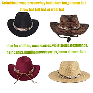 Hat Bands for Women Fedora Hat Men Cowboy Cowgirl Hats Handmade Men Belt Accessories Rope Belt (Braid)