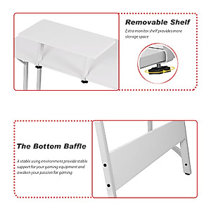 PayLessHere L Shaped Desk Corner Gaming Desk Computer Desk with Large Desktop Studying and Working and Gaming for Home and Work Place,White