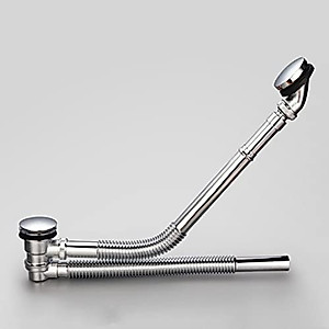 LMMDDP Full Brass Bathroom Bathtub Drainer Push Down Up Hold Bath Waste Drains for Bathing Tub Drain