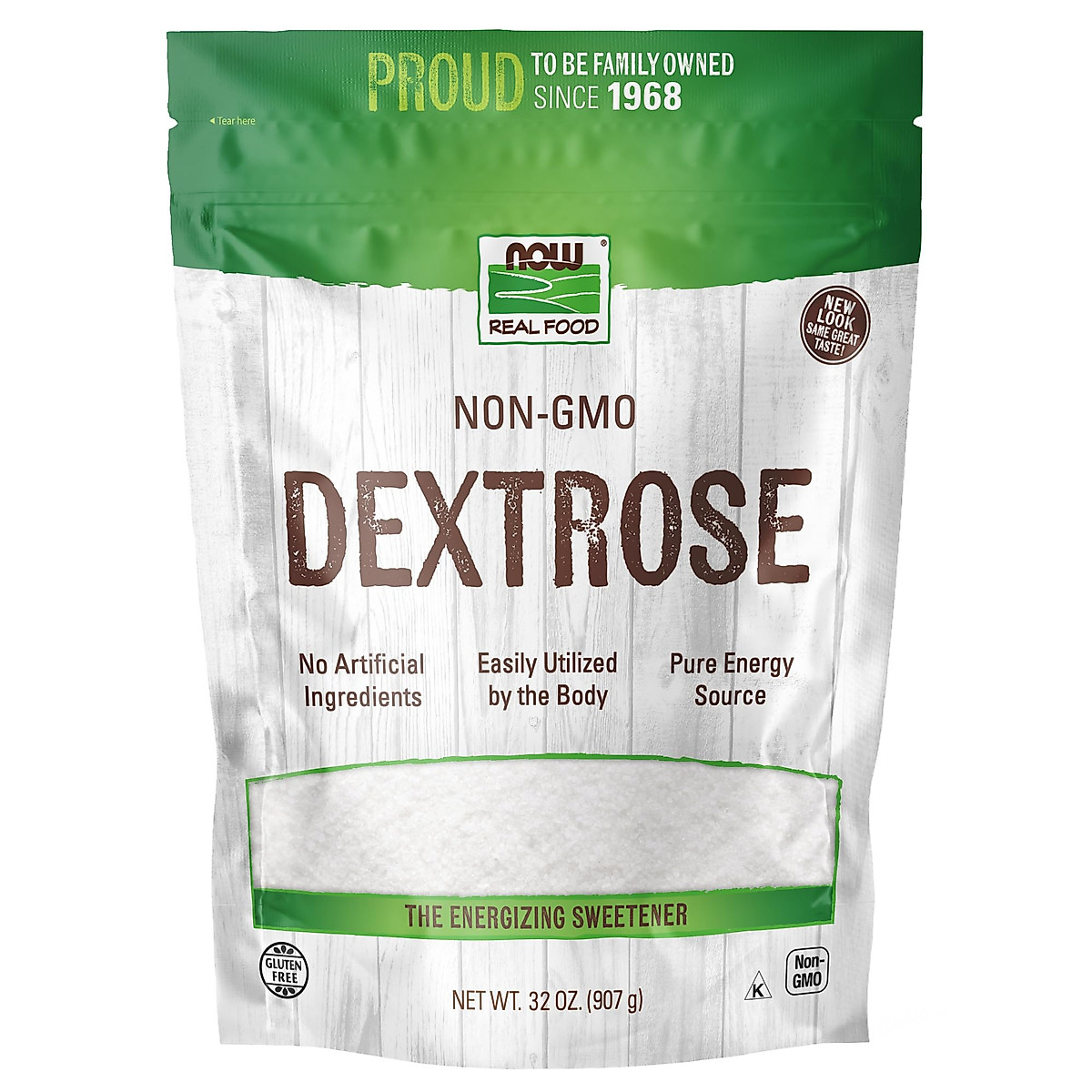NOW Foods, Dextrose, Pure and Natural Sweetener, Easily Utilized by the Body, Energy Source, 32-Ounce (Packaging May Vary)