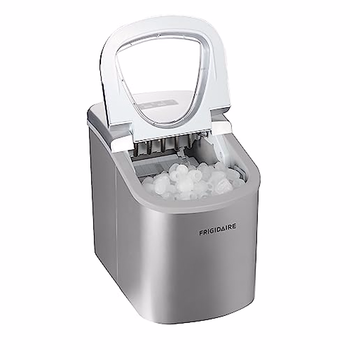 Frigidaire EFIC108-SILVER Counter top Portable, 26 lb per Day Ice Maker Machine, Silver