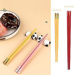 5 Pairs Family Reusable Chopsticks Dishwasher Safe, Non-Slip Family/ Hotel/ Restaurant Japanese Chop Sticks, Chinese ChopStick Gift Set, A