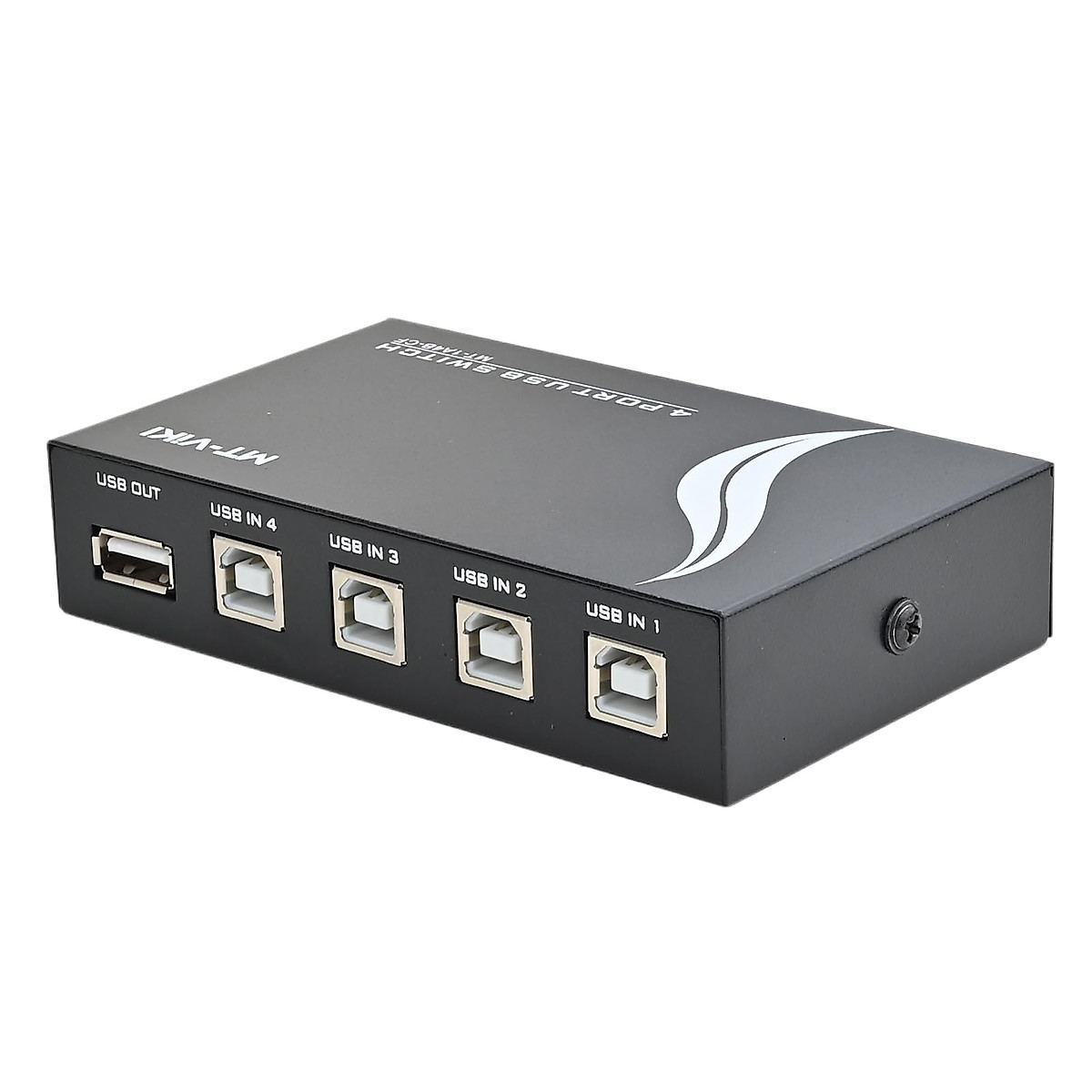 OLLGEN 4 Port USB 2.0 Sharing Manual Switch Box Hub 4 PCS Share Switcher 1 USB Device for Printer Scanner Camera Keyboard (4 Port)