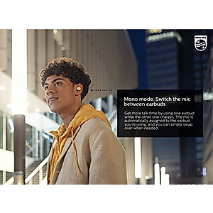 PHILIPS T3215 Wireless in-Ear Earbuds, TWS Bluetooth 5.1 Stereo Headphones, IPX4, Up to 24 (6+18) hrs of Playtime with USB-C Charging case - White (TAT3215WT)