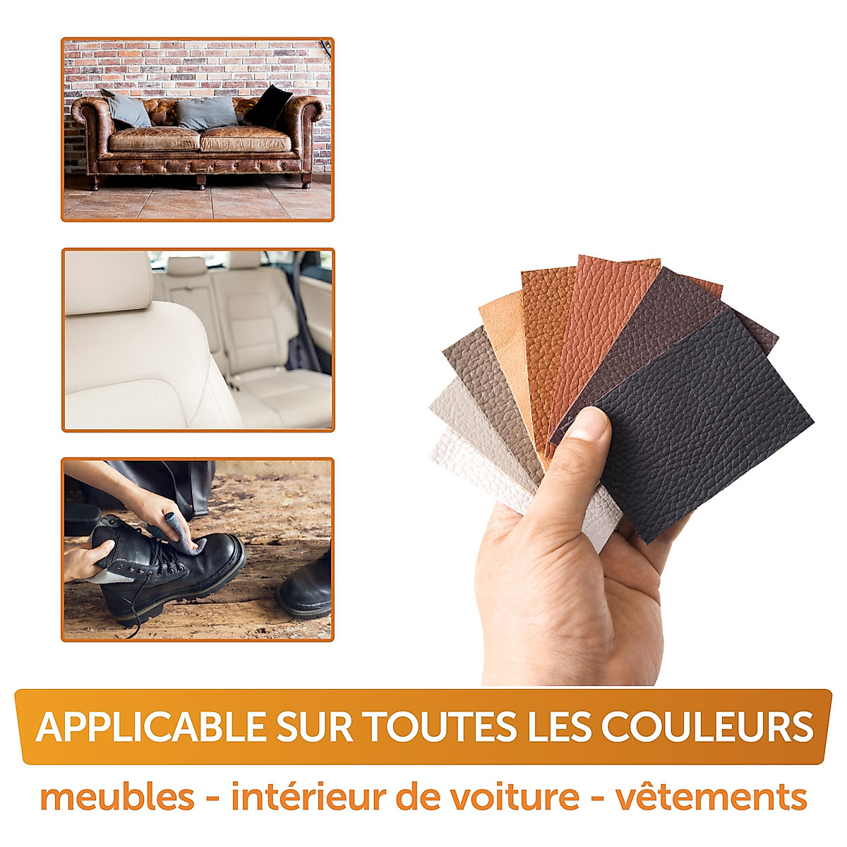 Nordicare Leather Cleaner Care Kit for Sofas, Cars, Furniture - Leather Cleaner for Sofas - Car Leather Cleaner, Leather Cleaner for Car Seats - with UV Protection - Made in Denmark 8.45 oz