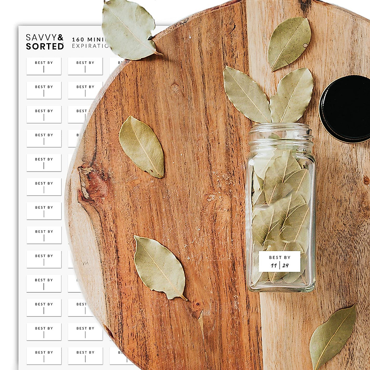 Expiration Date Food Labels - 160 Waterproof Food Date Labels for Containers - Freezer Labels for Food - Use by Pantry Labels for Jars - Best by Write On Labels - Pantry Organization