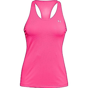 Under Armour Women's HeatGear Armour Racer Tank , Cerise (653)/Metallic Silver , 1X