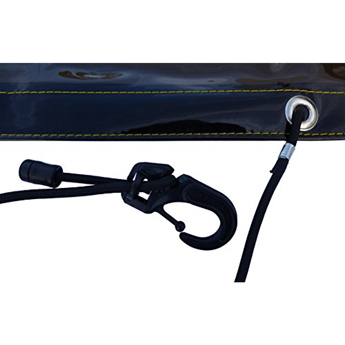 Eevelle USA Solarcap Universal Tinted Forklift Cover - Heavy Duty, Waterproof Vinyl - OSHA Compliant - Universal Fit, Sun & Rain Protection, 53"L x 45"W – Black