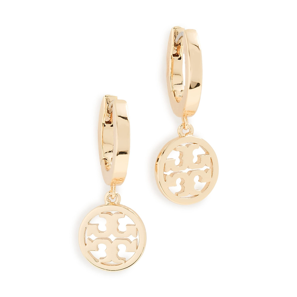Tory Burch Women's Miller Huggie Hoop Earrings, Tory Gold, One Size