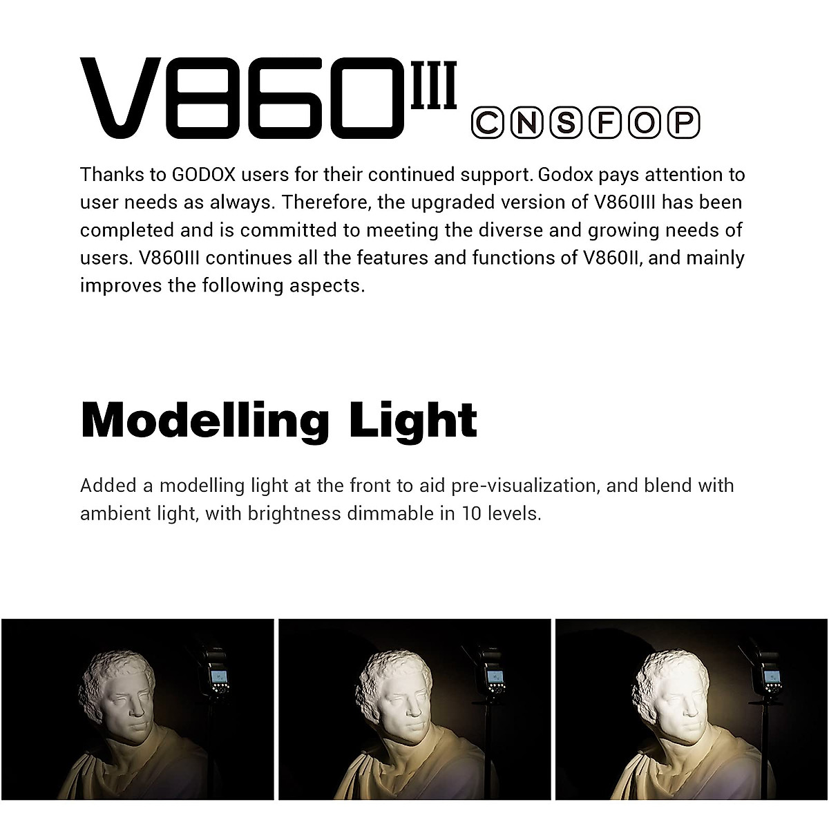 Godox Camera Flash Speedlight V860III-C for Canon [Upgraded Li-on Battery] Compatible with Canon Digital Cameras 6D 7D 50D 60D 500D 550D 600D 650D 1000D 1100D 1DX 580EX II 5D Mark II III