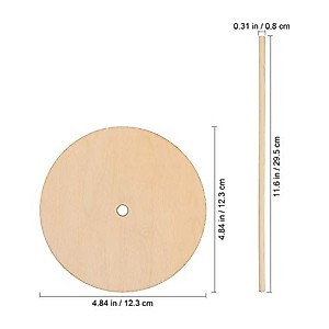 Amosfun 3PCS Wood Donut Stand Bar Wooden Donut Bagels Display Stand Holder for Wedding Birthday Treat Parties