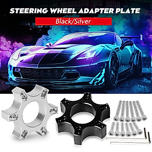 Htostar Racing Steering Wheel Adapter Plate 70MM 2.75" Compatible With Thrustmaster T300RS with 13 14 Inch Steering Wheel [video game]