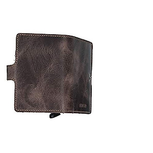 Secrid Mini Wallet, Vintage Chocolate, Genuine Leather with RFID Protection, Holds up to 12 Cards