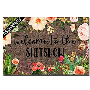 MOMOBO Funny Doormat Custom Indoor Doormat -Welcome Doormat Home and Office Decorative Entry Rug Garden/Kitchen/Bedroom Mat Non-Slip Rubber 23.6 x15.7 Inch