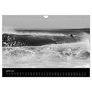 Surf in B&W (Wall Calendar 2024 DIN A4 Landscape), CALVENDO 12 Month Wall Calendar