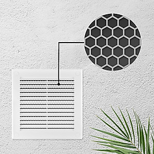 calimaero® 2 Pack Bird Stop Dryer Vent Grill Screen Guard Insert 8.8in x 8.8in Customizable 3inch to 8inch Stops Nesting in Bathroom Exhaust Vents