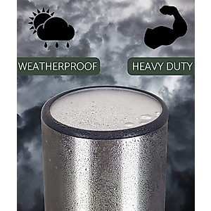 Kira Home Enzo 15" 2-Light Modern Industrial Outdoor Porch Light, Waterproof Metal Cylinder Wall Sconce, for Courtyard, Entryway, Garage, Indoor/Outdoor Use, Brushed Nickel Finish