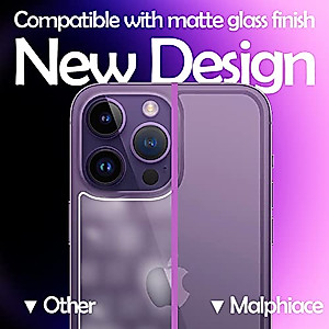 Malphiace Back Screen Protector for iPhone 14 Pro Max [2-Pack], iPhone 14 Pro Max Rear Tempered Glass Protector [New Version] Protective Film (6.7 inch)