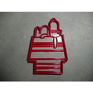 INSPIRED BY SNOOPY ON DOGHOUSE DOG HOUSE DETAILED COOKIE CUTTER MADE IN USA PR3975