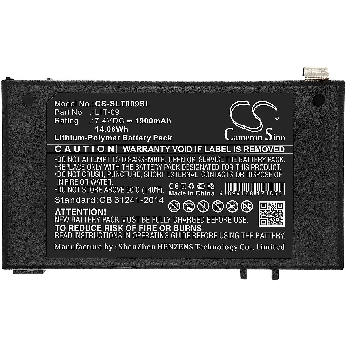 ZOVAS 7.4V Battery Replacement for Spypoint LIT-09 Bloc Pile, Link-S-Dark, Solar-Dark